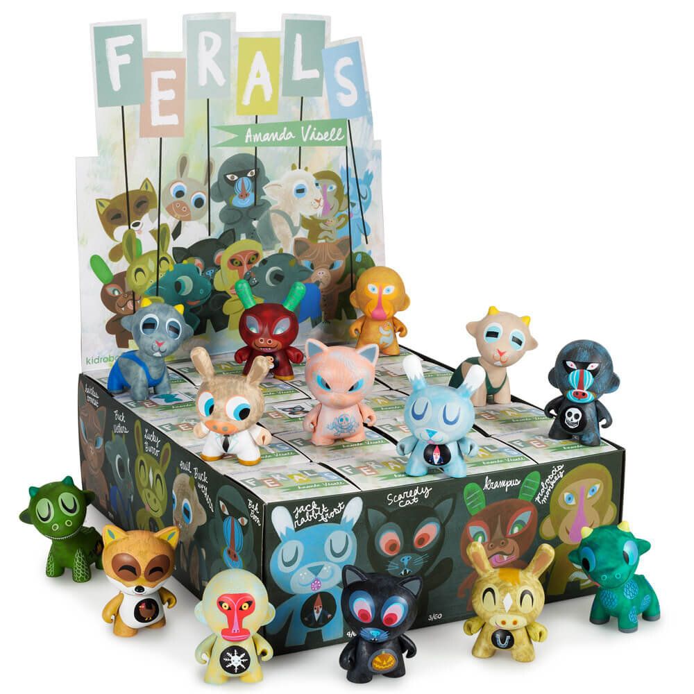 FERALS MINI 3inch Series by Amanda Visell x Kidrobot - The Toy Chronicle