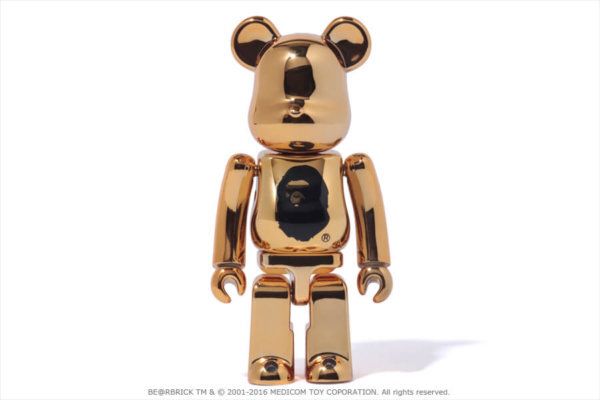 BAPE 23rd Anniversary Metallic Gold Bearbrick - The Toy Chronicle