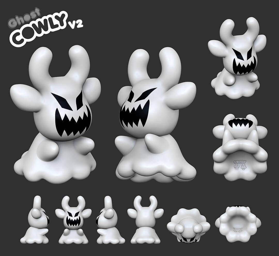 Ghost Cowly v2 Vinyl Figure By QuailStudio x Unbox Industries - The Toy ...