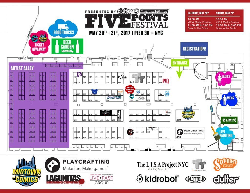 Five Points Festival Exhibitor Map Revealed! - The Toy Chronicle
