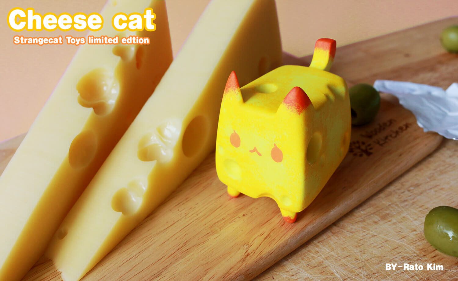 Cheese Cat By Rato Kim x Strangecat Toys Exclusive - The Toy Chronicle