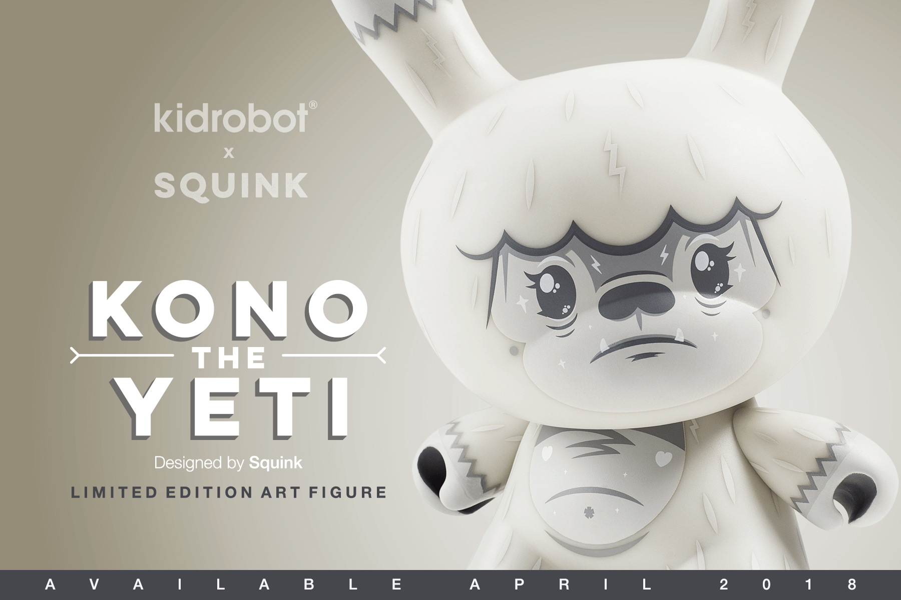 New Kono the Yeti 8inch Dunny by Squink x Kidrobot - The Toy Chronicle