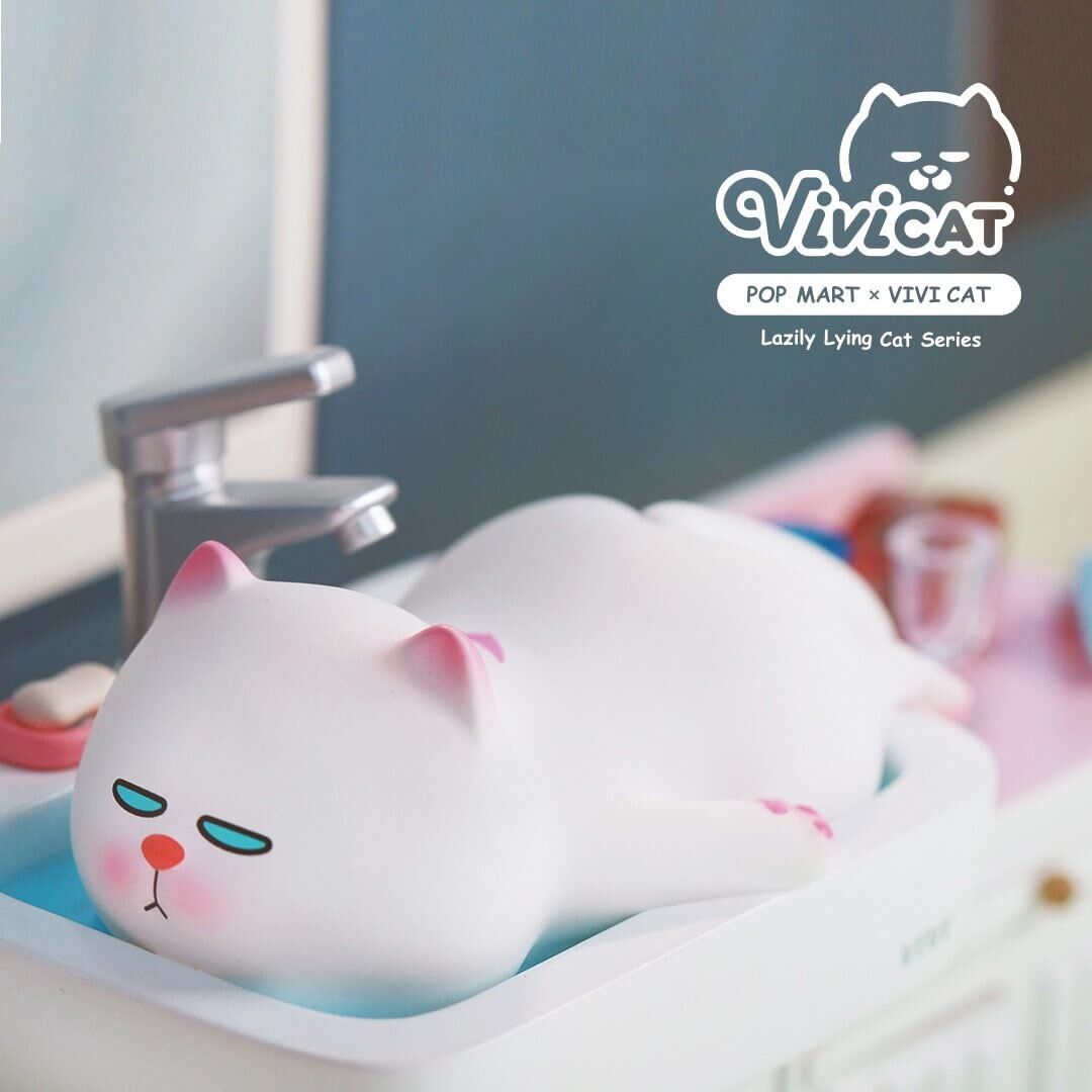 Vivicat Lazily Laying Cat Series by Vivi Cat x POP MART - The Toy Chronicle