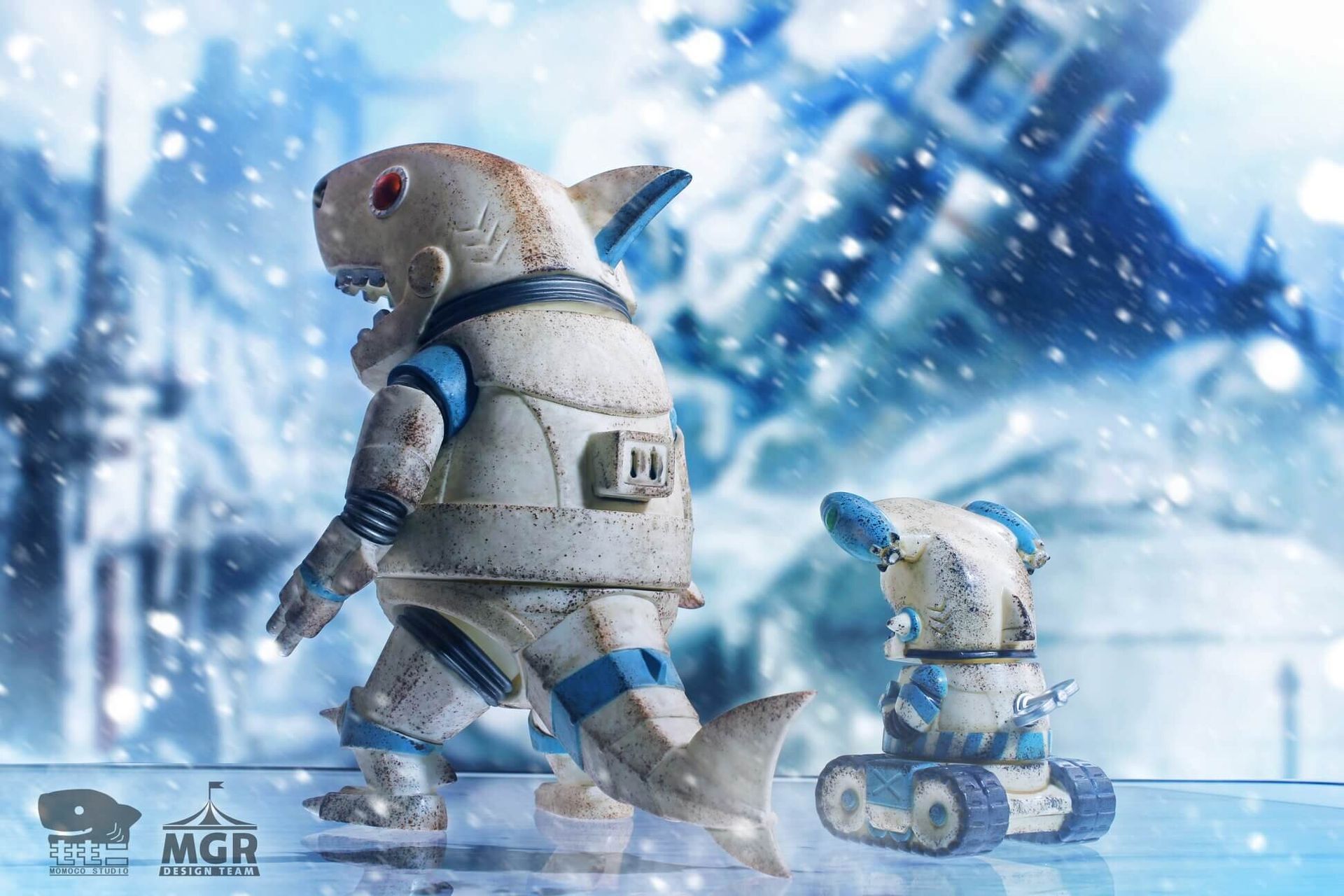 Mecha Shark Lords & Devil Shark Lords Jr. Snow Fight Version by Momoco ...