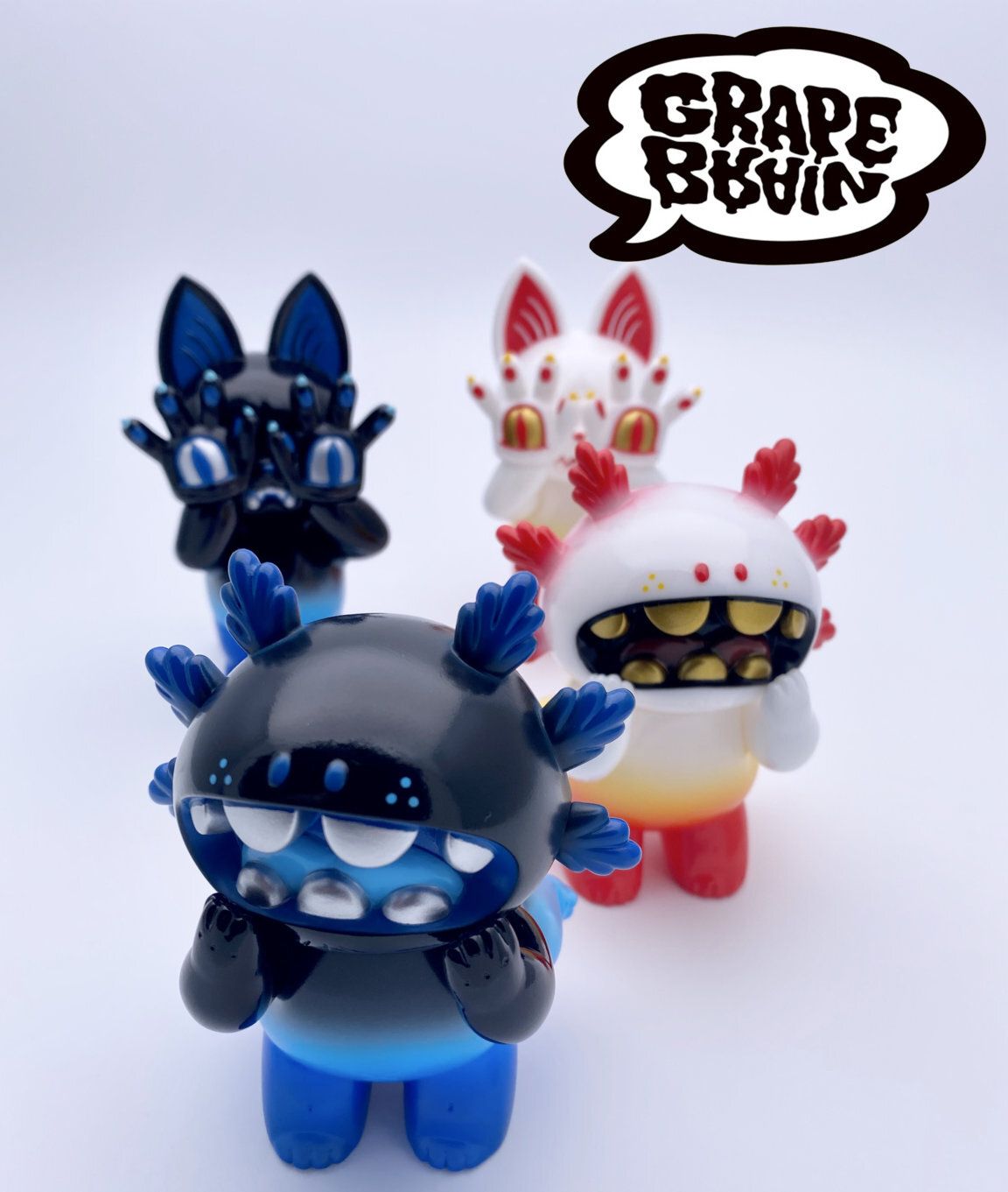 Flame ONIGIRI & MACARONI StrangeCat Toys Exclusive by Grape Brain - The ...