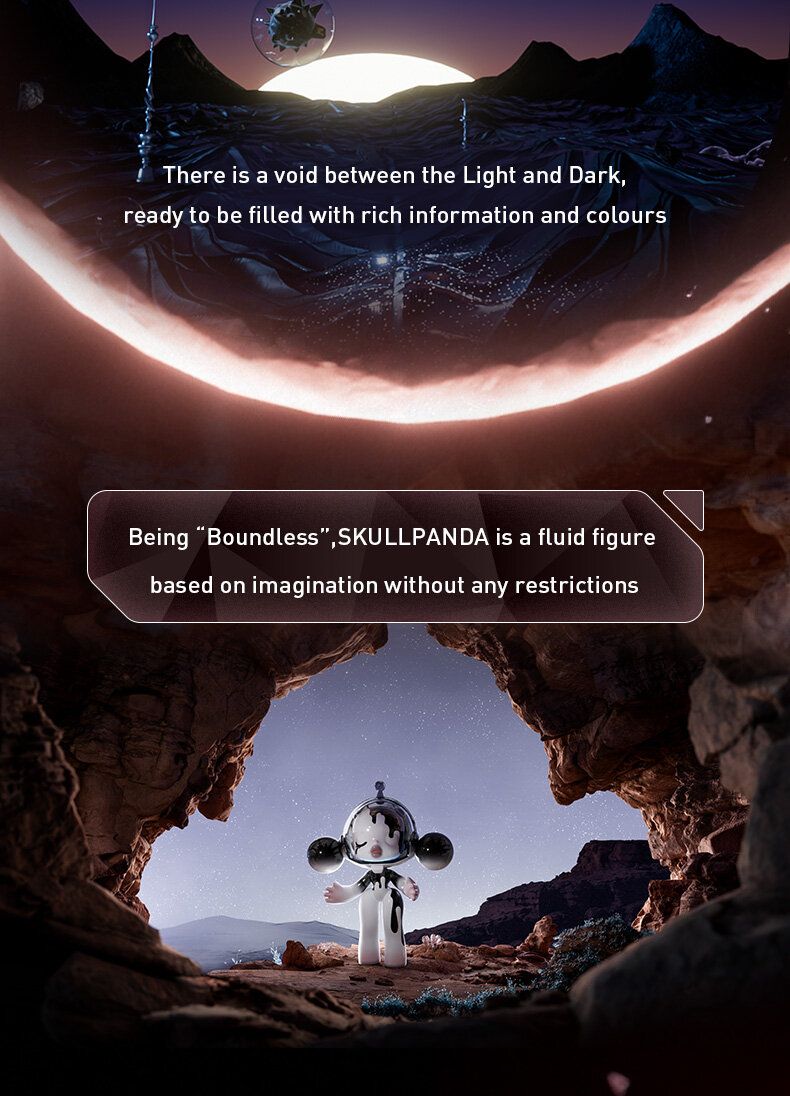 MEGA COLLECTION 1000% SKULLPANDA Boundless Between light and dark ...