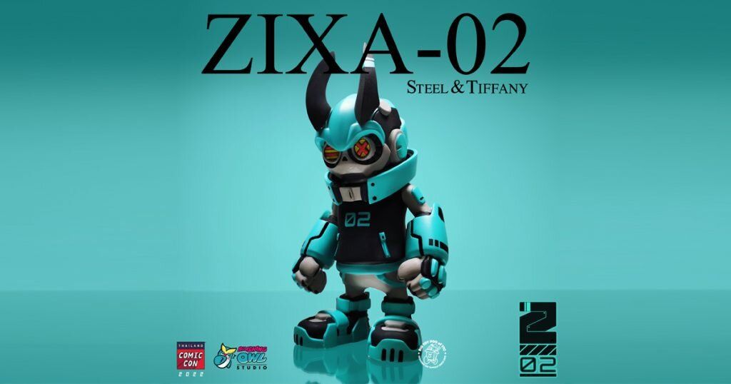 ZIXA-02 Steel & Tiffany Edition by Blushing Owl Studio - The Toy Chronicle