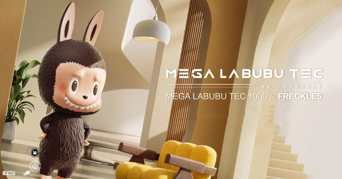 POP MART MEGA LABUBU TEC 1000% FRECKLES - The Toy Chronicle