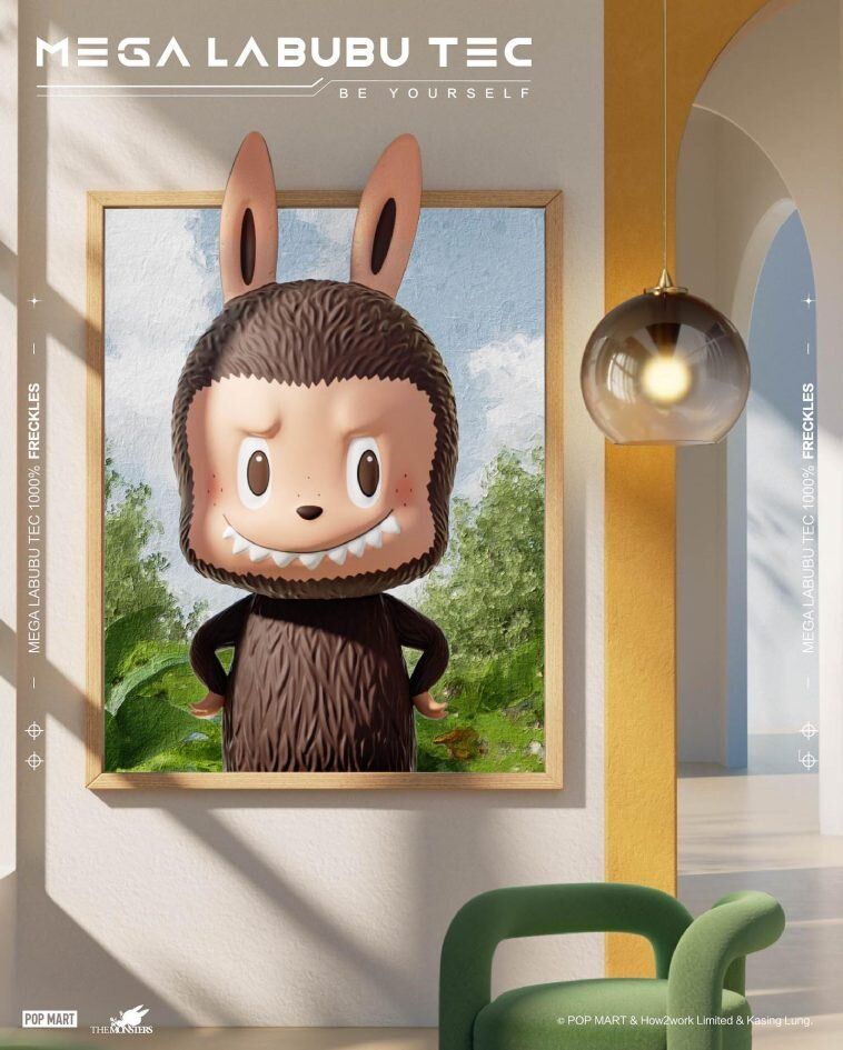 POP MART MEGA LABUBU TEC 1000% FRECKLES - The Toy Chronicle