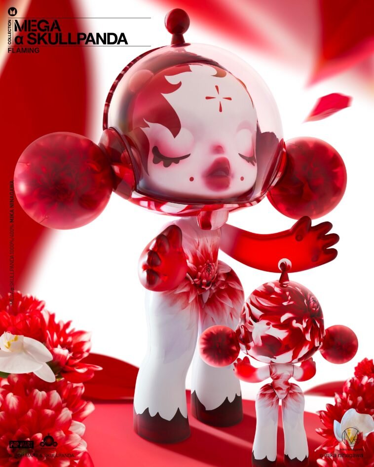 MEGA SKULLPANDA FLAMING Edition by MIKA NINAGAWA x POP MART - The Toy ...